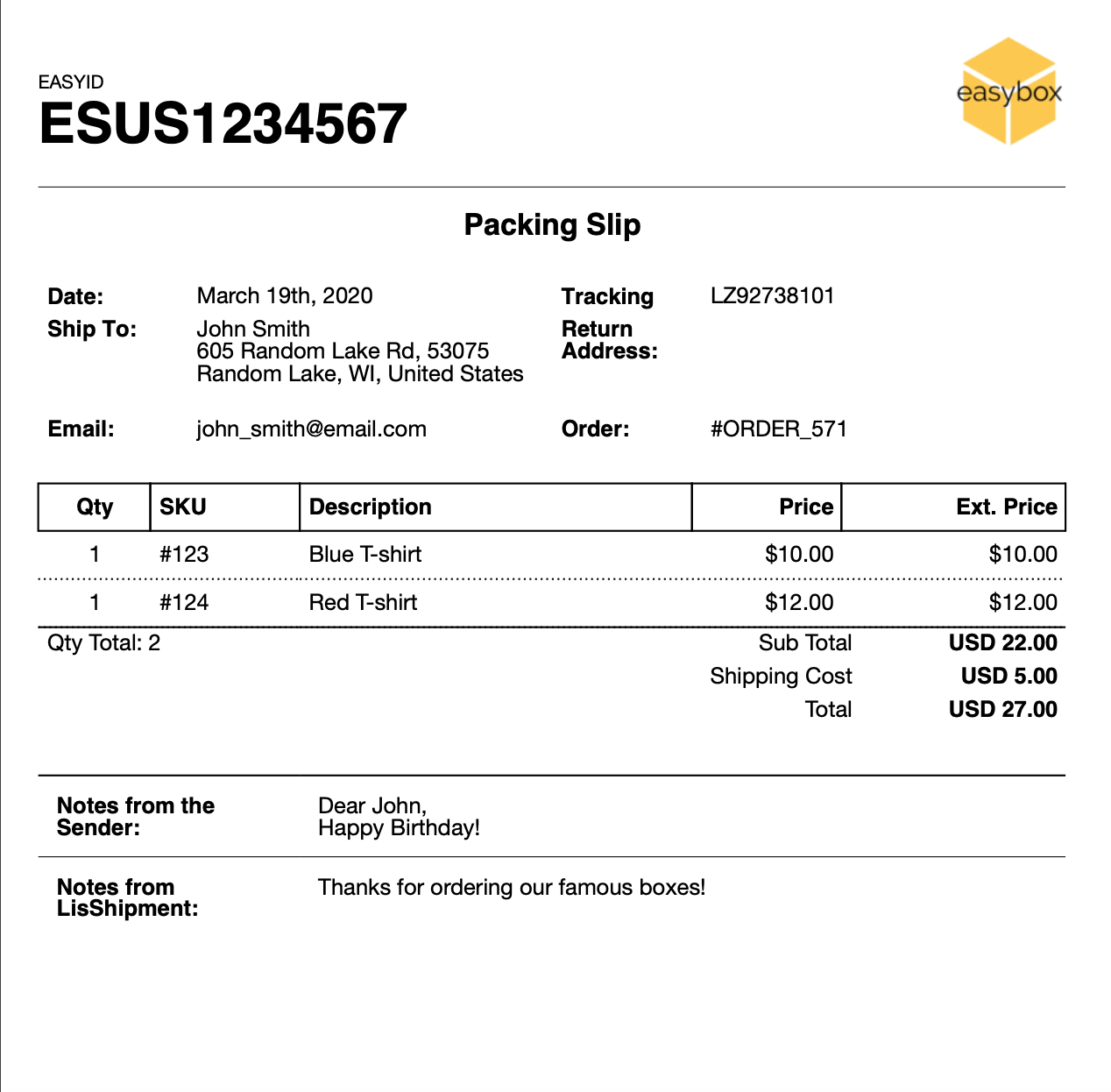 Packing Slip L G V C u Tr c C m T Test Trong C u Ti ng Anh